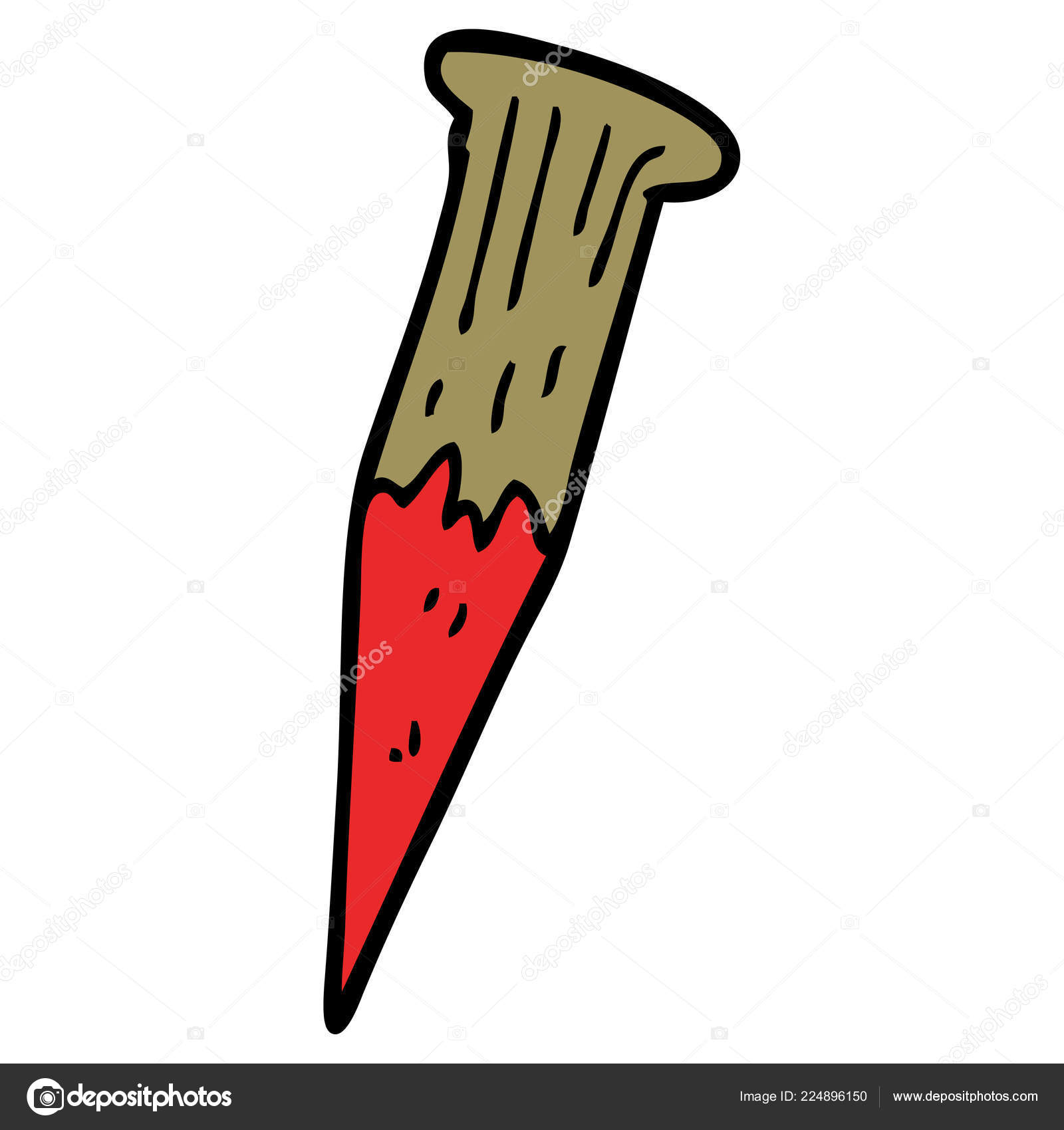 Cartoon Doodle Bloody Vampire Stake Stock Illustration by ...