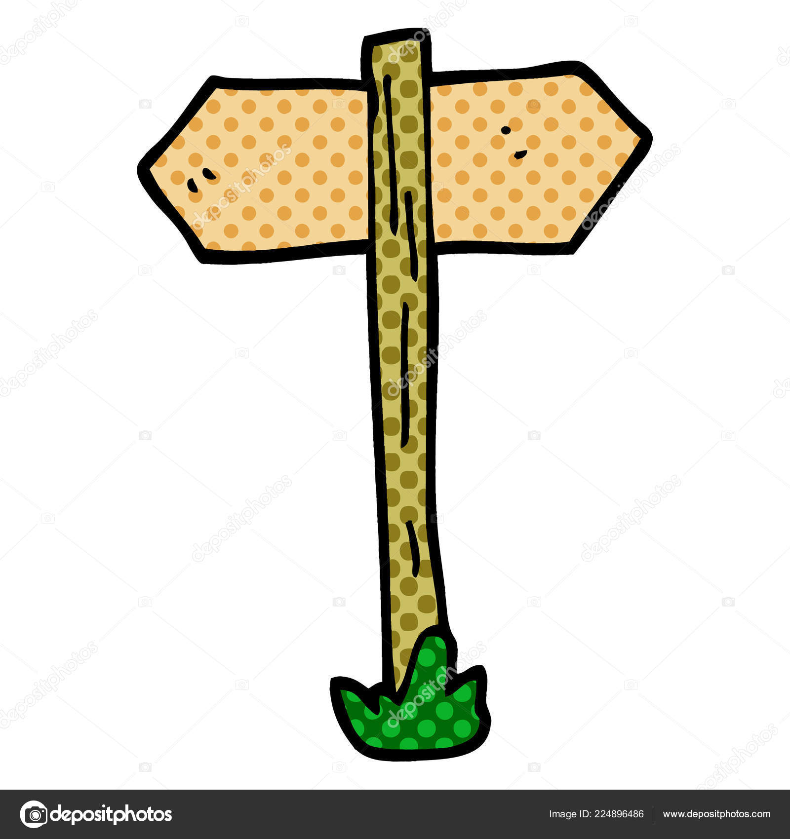 Cartoon Doodle Sign Posts Stock Illustration by ©lineartestpilot #224896486