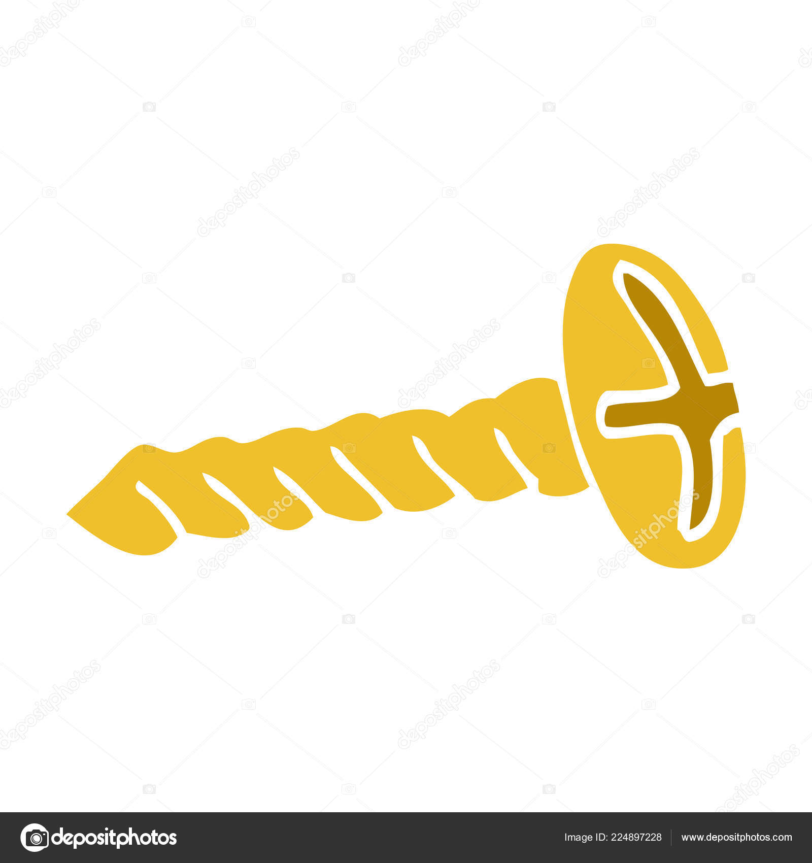 Cartoon Doodle Screw Vector Illustration Stock Vector by ...