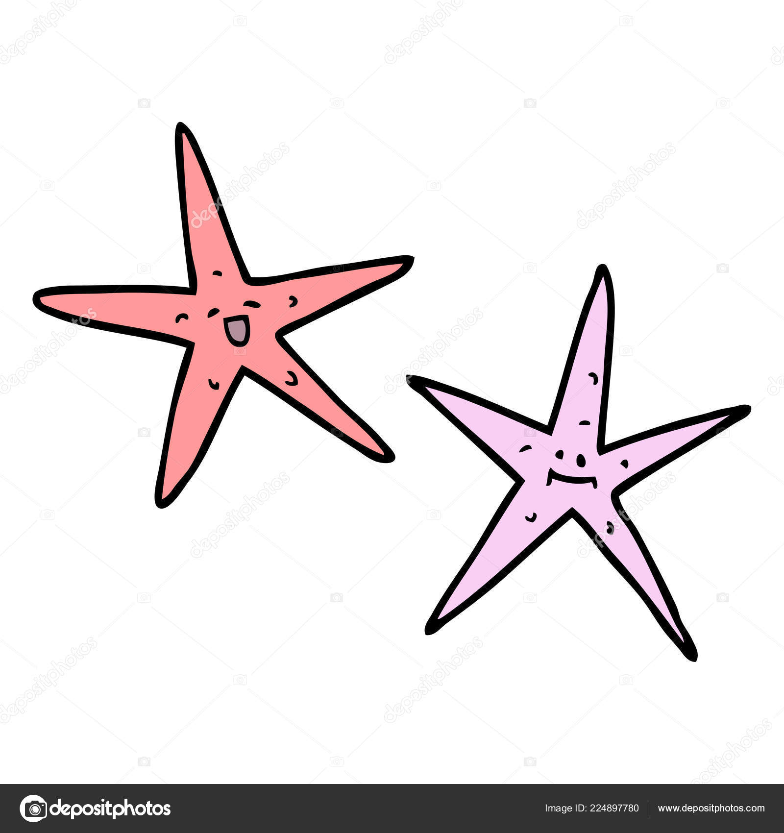 Cartoon Doodle Star Fish Stock Vector by ©lineartestpilot 224897780
