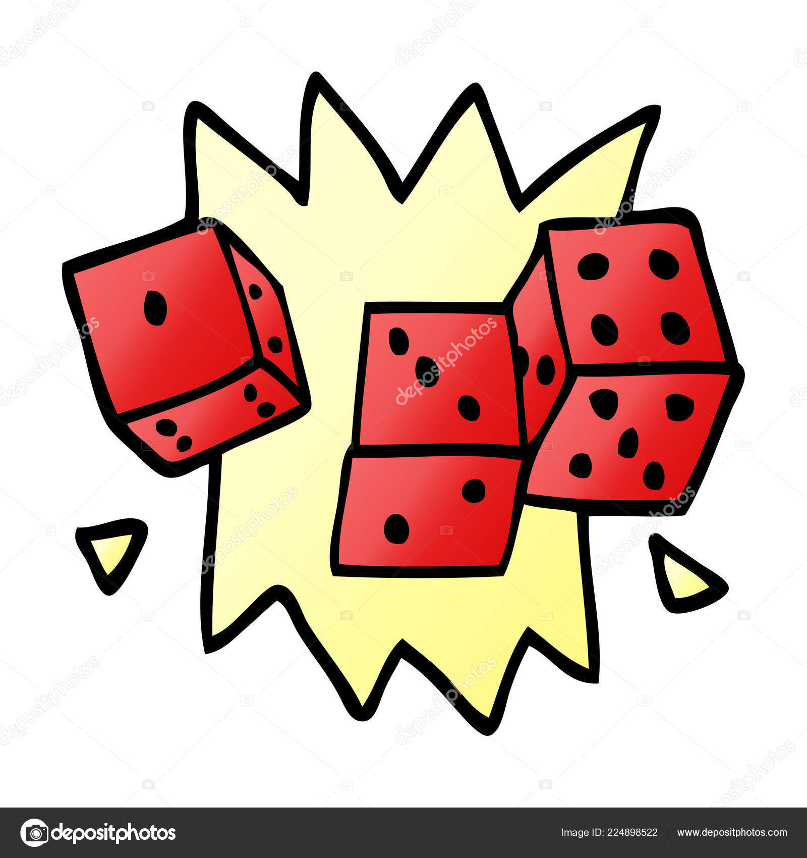 Cartoon Doodle Rolling Dice Stock Vector Image by ©lineartestpilot ...