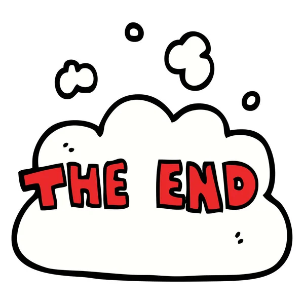 Cartoon Doodle Wording End Stock Vector by ©lineartestpilot 222107748