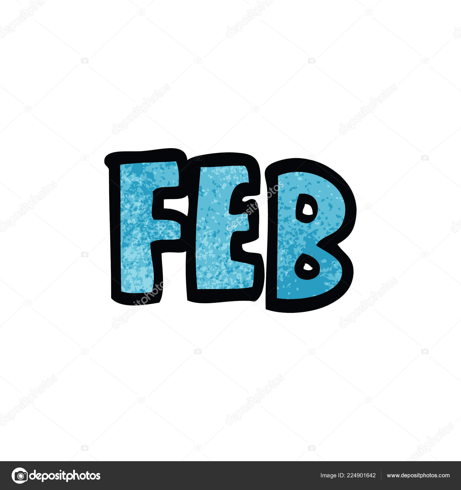 Cartoon Doodle Month February Stock Vector by ©lineartestpilot 224901642