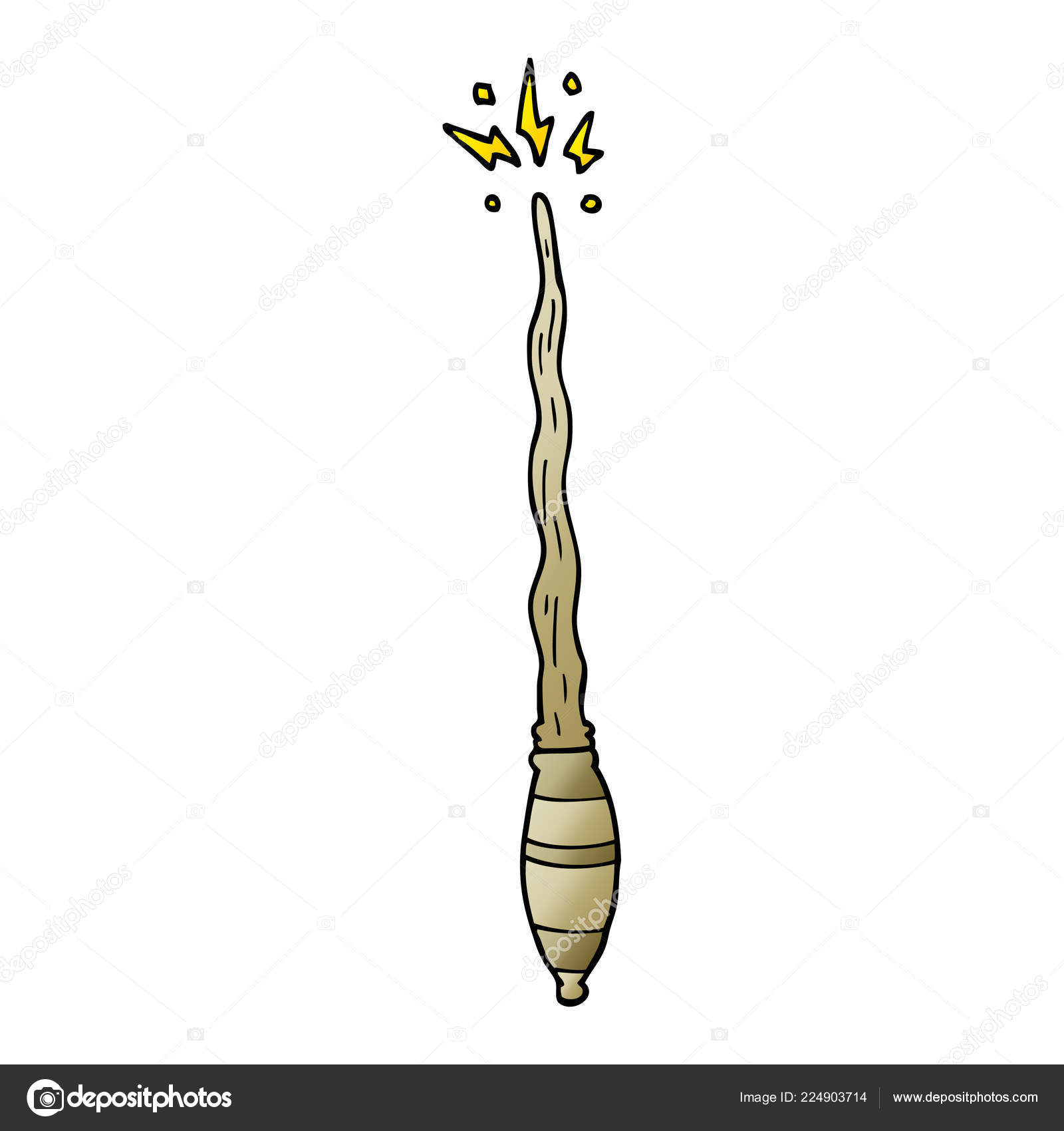 Cartoon Doodle Magic Wand Stock Vector by ©lineartestpilot 224903714