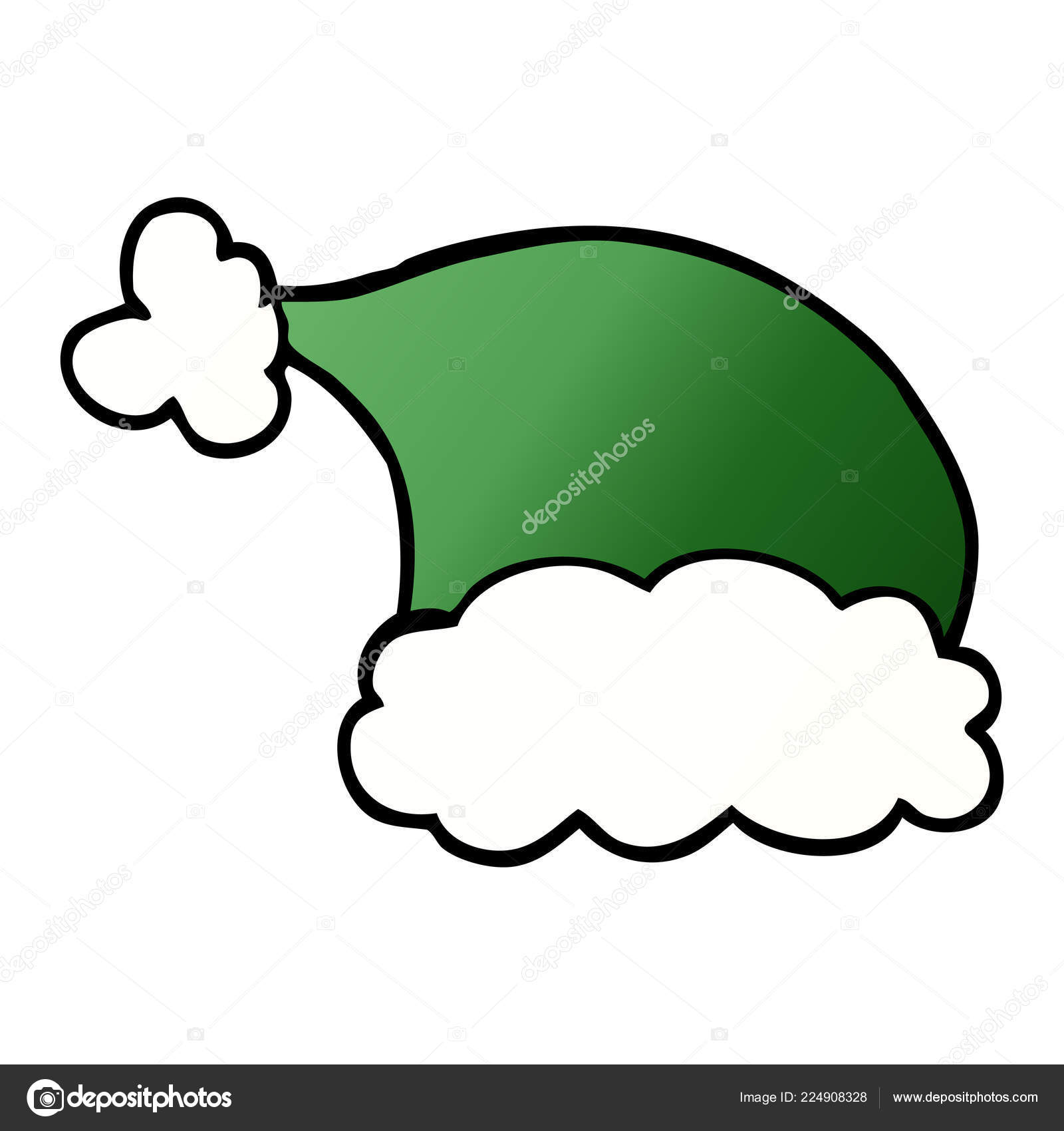 Cartoon Doodle Elf Hat Stock Vector Image by ©lineartestpilot #224908328