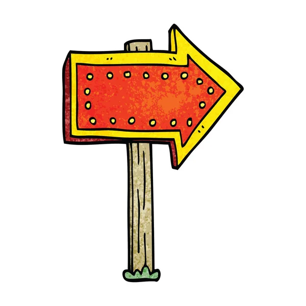 Cartoon Pointing Arrow Sign Stock Vector by ©lineartestpilot 185868738