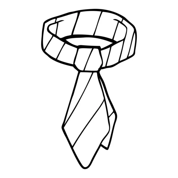Cartoon tie drawing | Line Drawing Cartoon Tie — Stock Vector ...