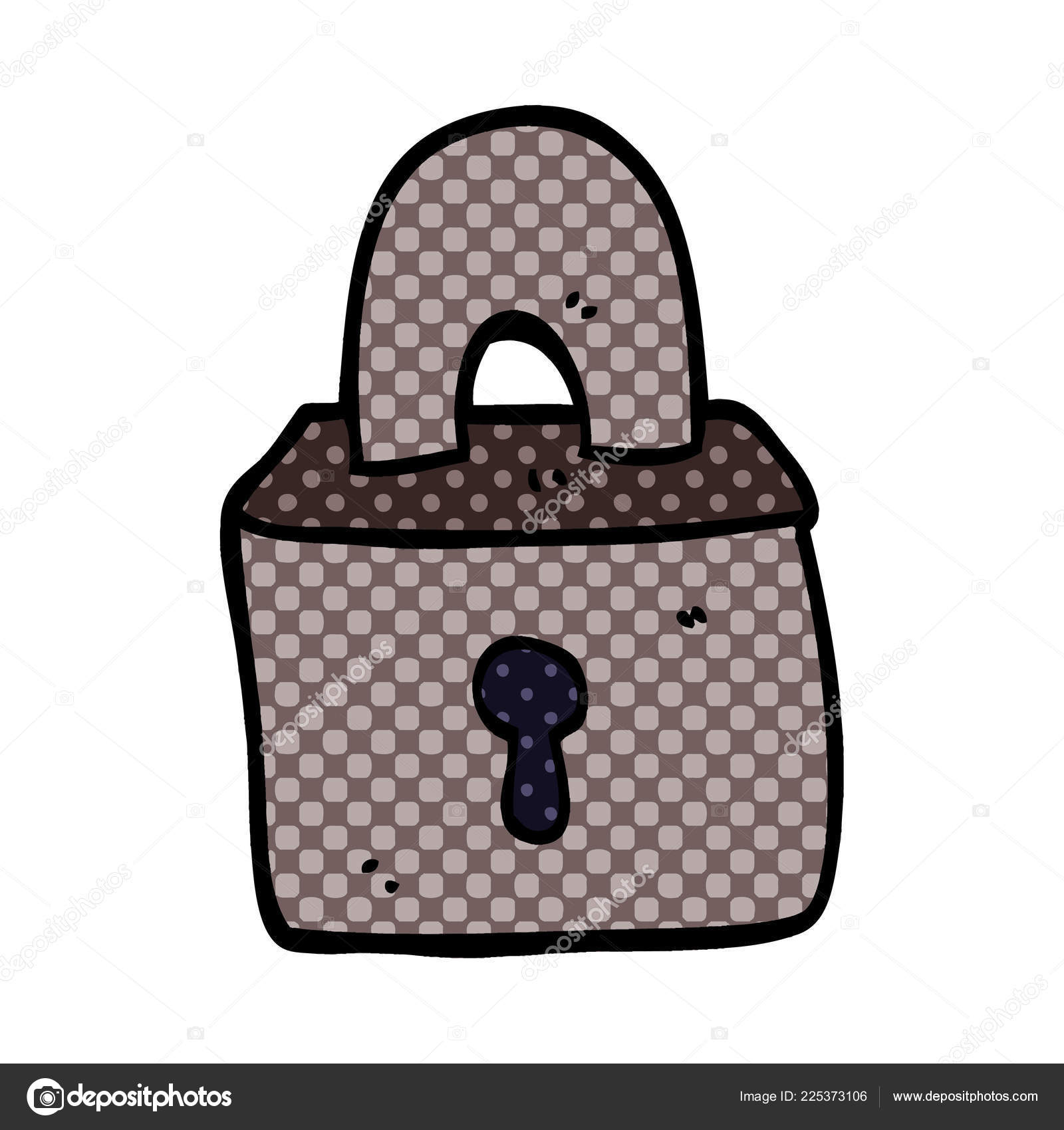 Gembok Doodle Kartun Ilustrasi Vektor Vektor Stok oleh ©lineartestpilot ...