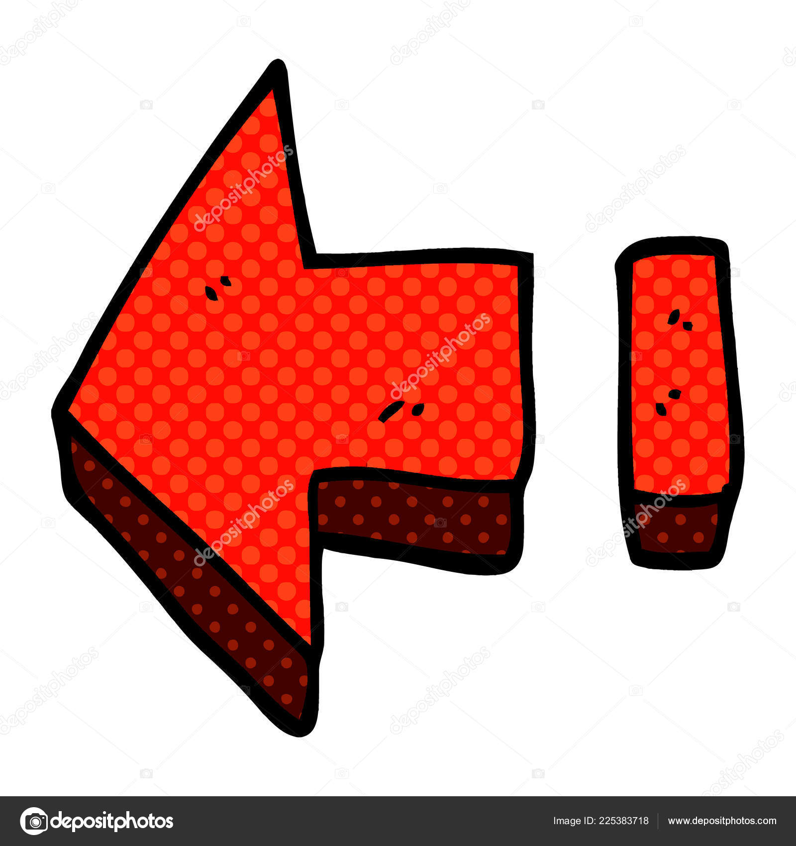 Cartoon Doodle Red Arrow Stock Vector by ©lineartestpilot 225383718
