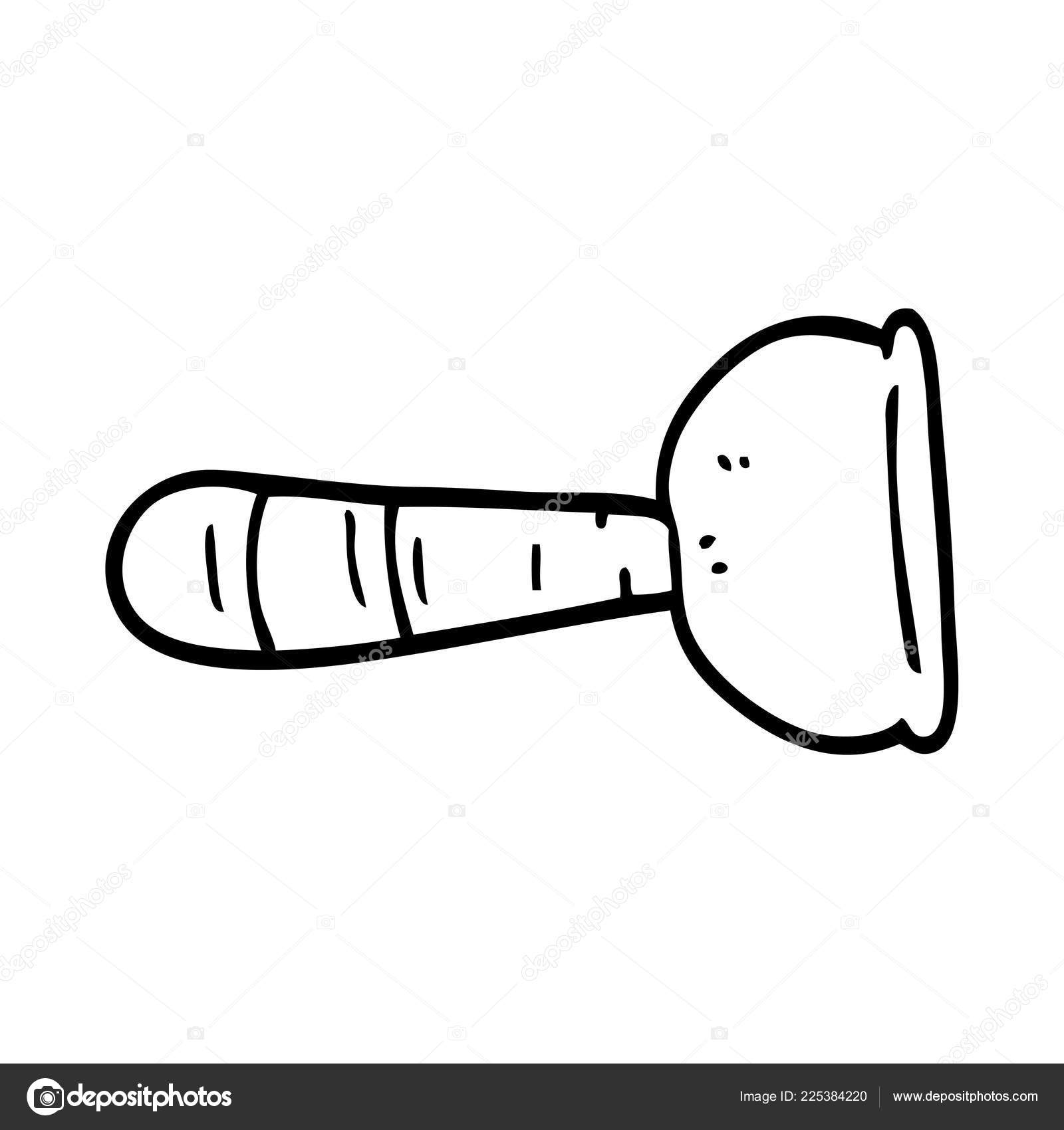 Line Drawing Cartoon Toilet Plunger Stock Vector by ©lineartestpilot ...
