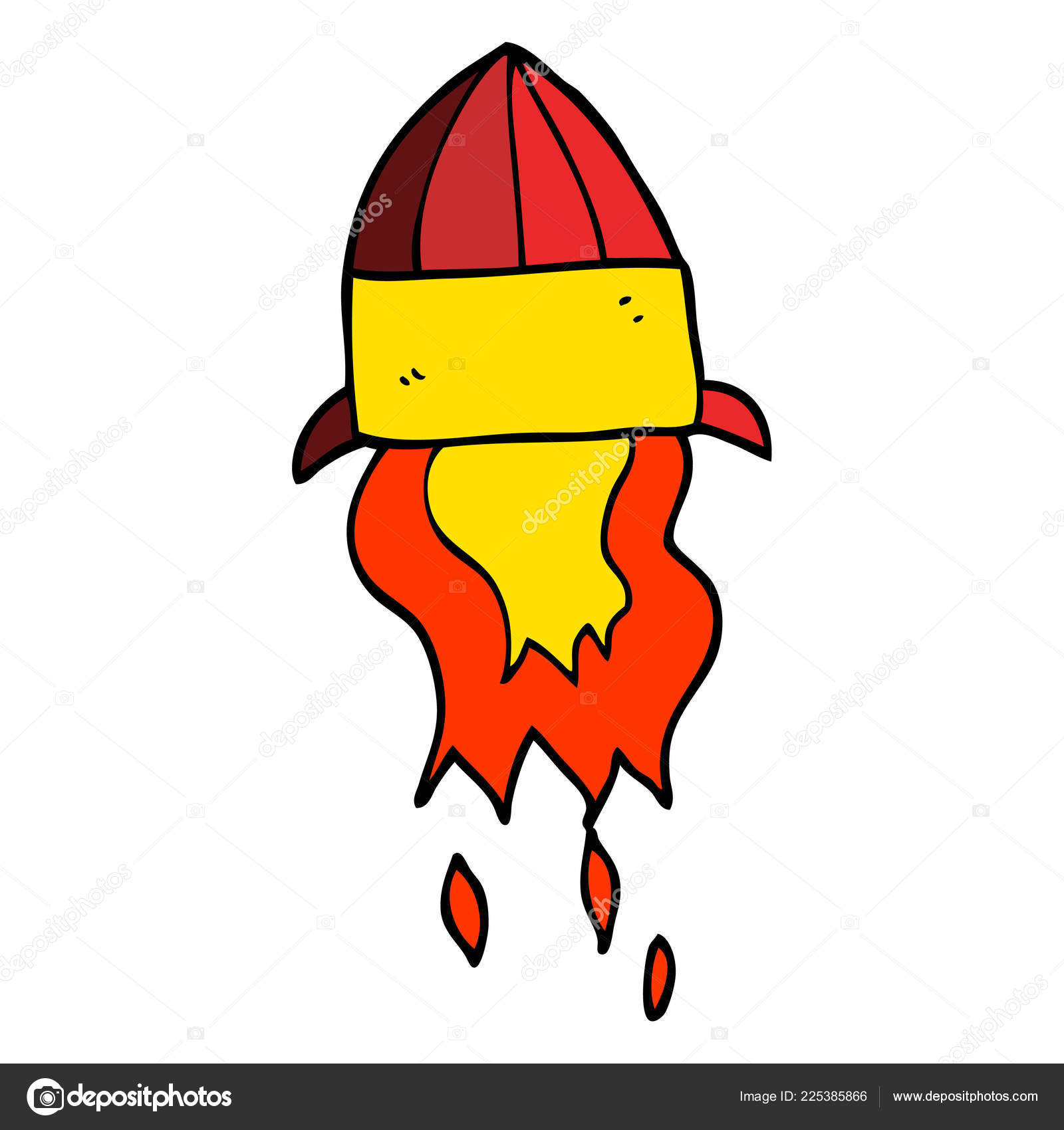 Cartoon Doodle Rocket Launch Stock Vector by ©lineartestpilot 225385866