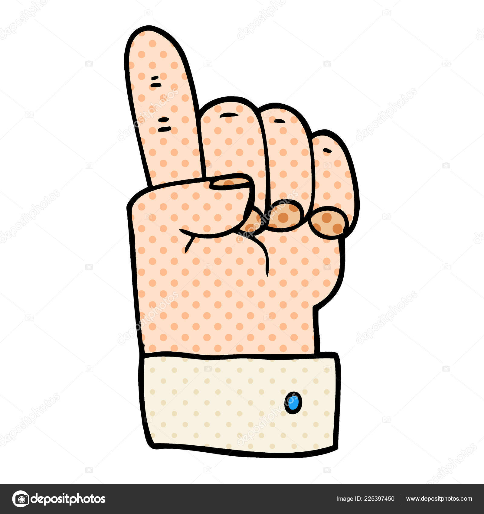 Cartoon Doodle Pointing Hand Stock Vector by ©lineartestpilot 225397450
