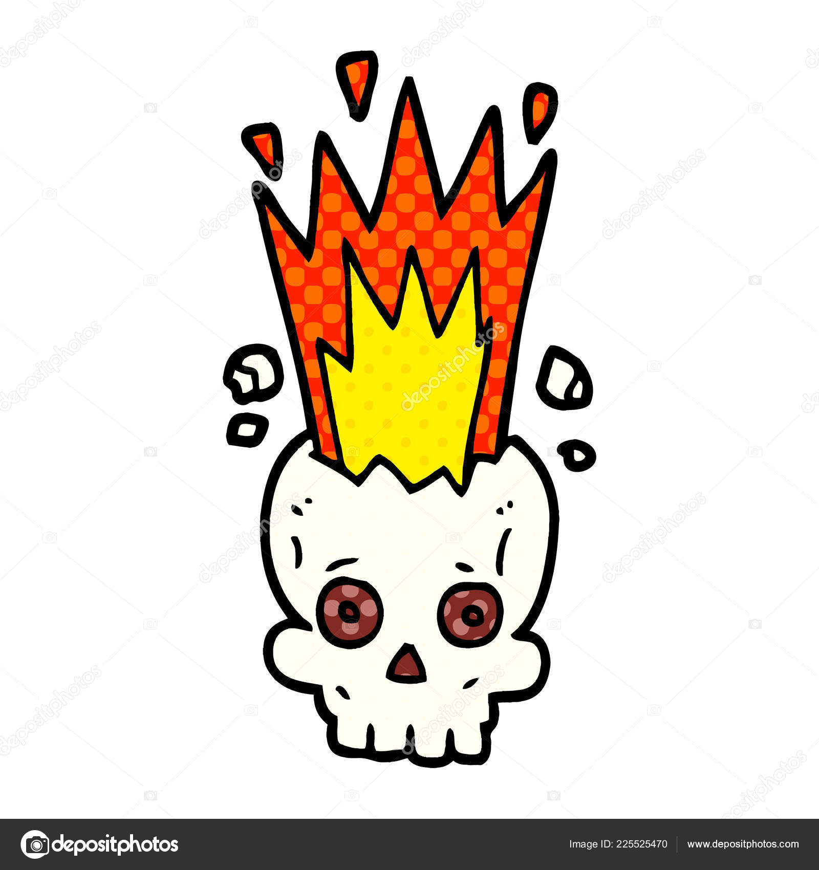 Cartoon Doodle Exploding Skull Stock Vector Image by ©lineartestpilot ...