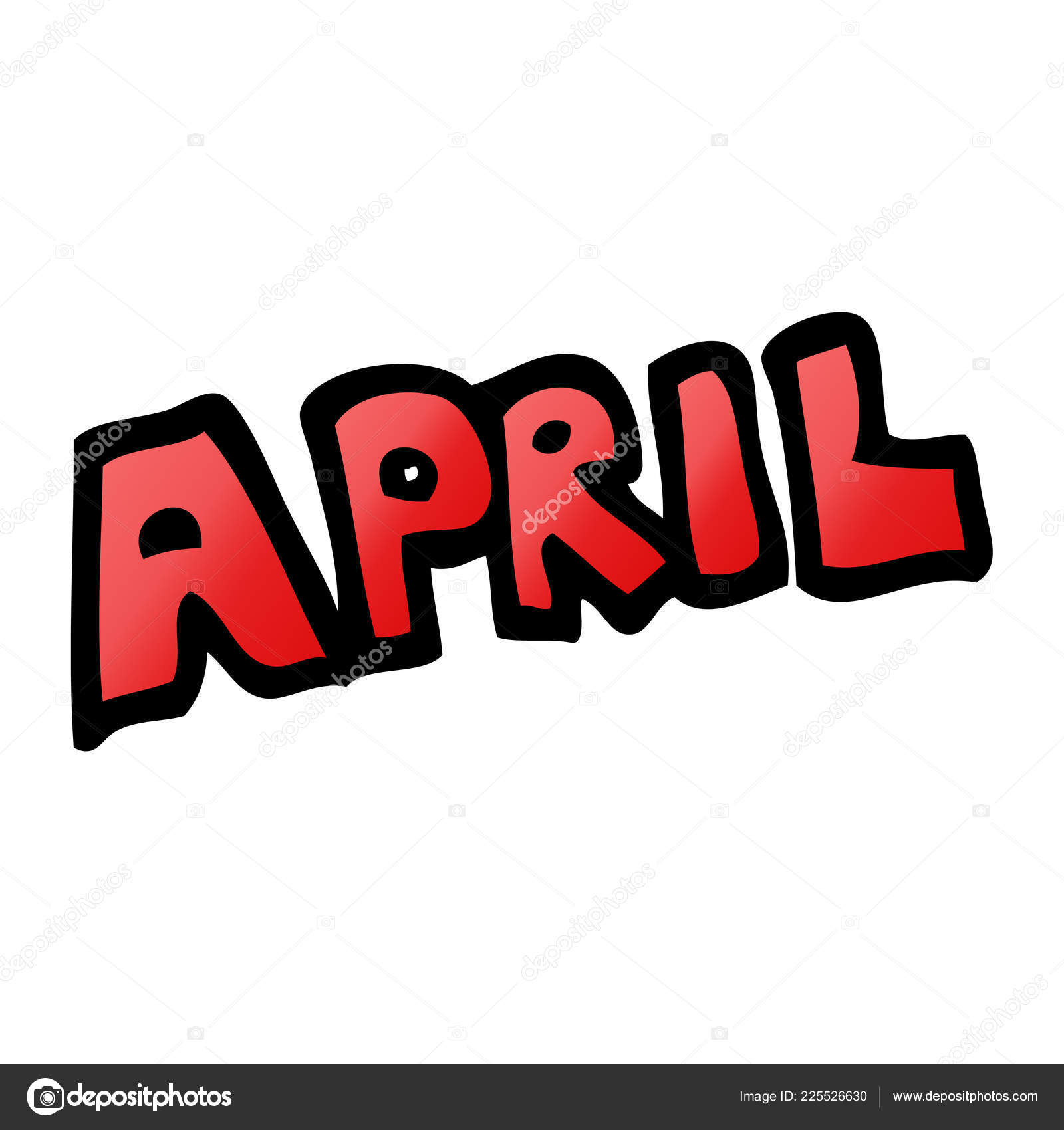 Desenho Animado Doodle Mês Abril Vetor de stock de ©lineartestpilot ...