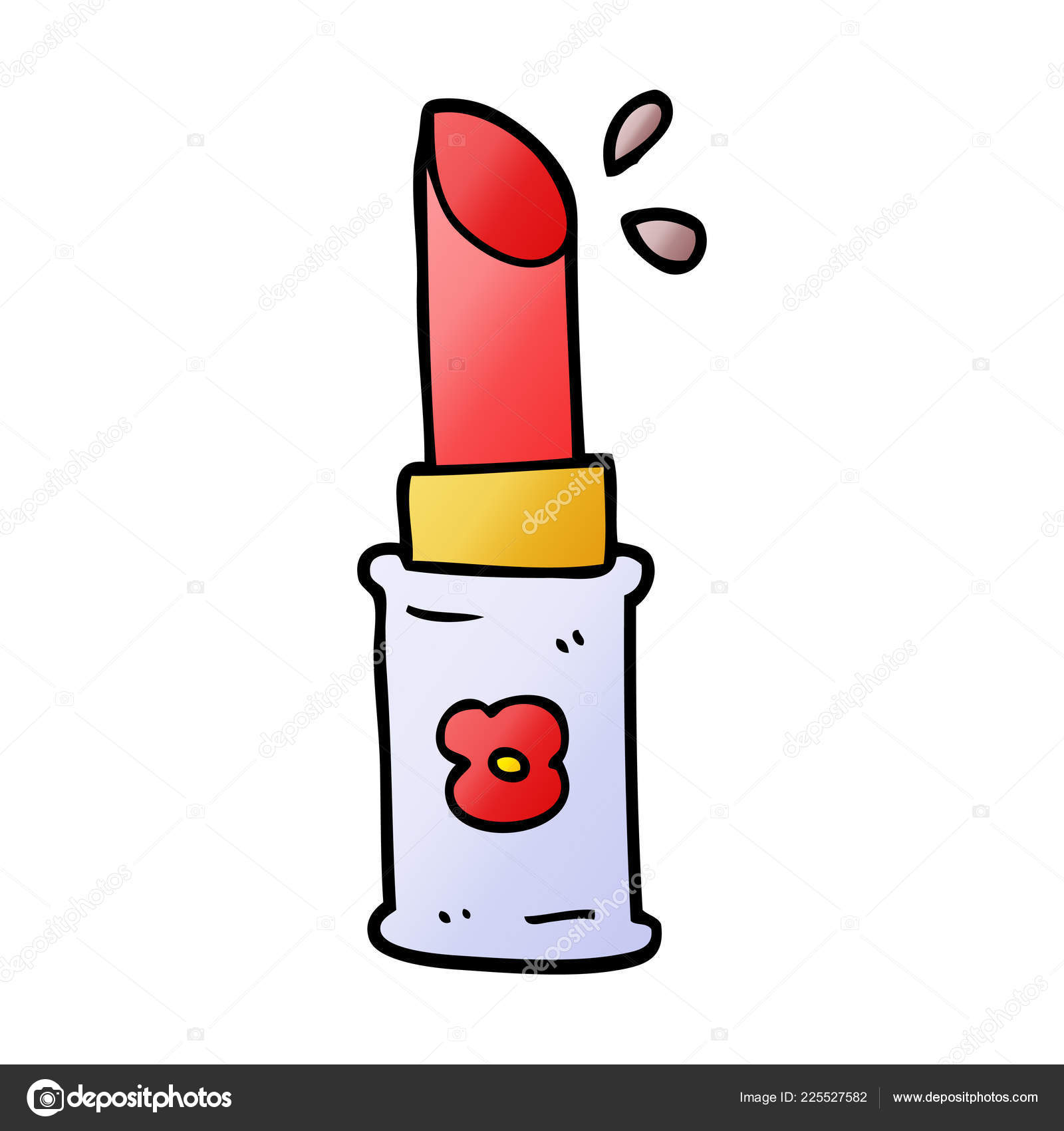 Cartoon Doodle Lipstick Vector Illustration Stock Vector by ...