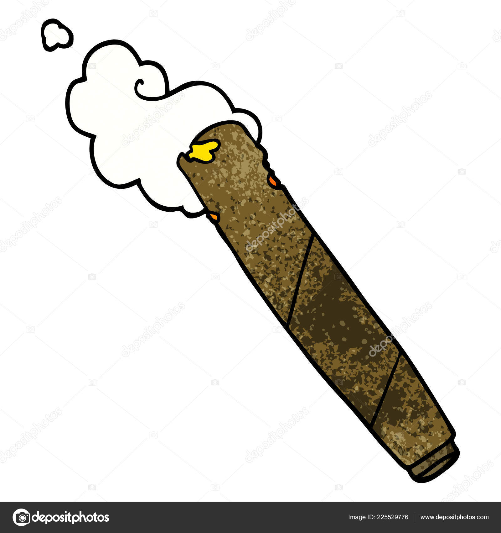 Image vectorielle Dessin Animé Doodle Fumer Joint par ©lineartestpilot ...