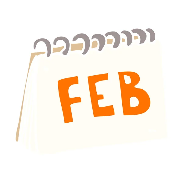 Cartoon Doodle Calendar Showing Month February Stock Vector by ...