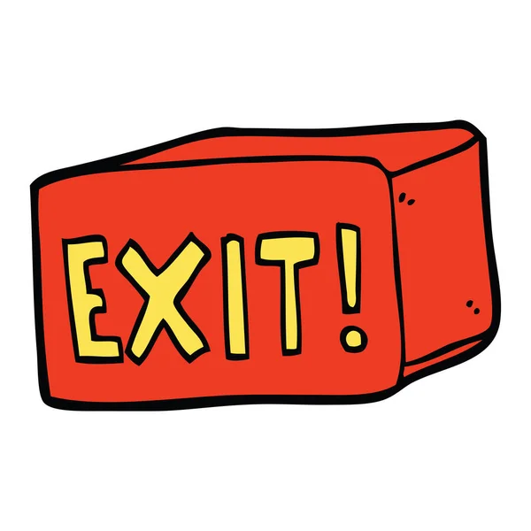Cartoon exit sign Stock Vector by ©lineartestpilot 49412113
