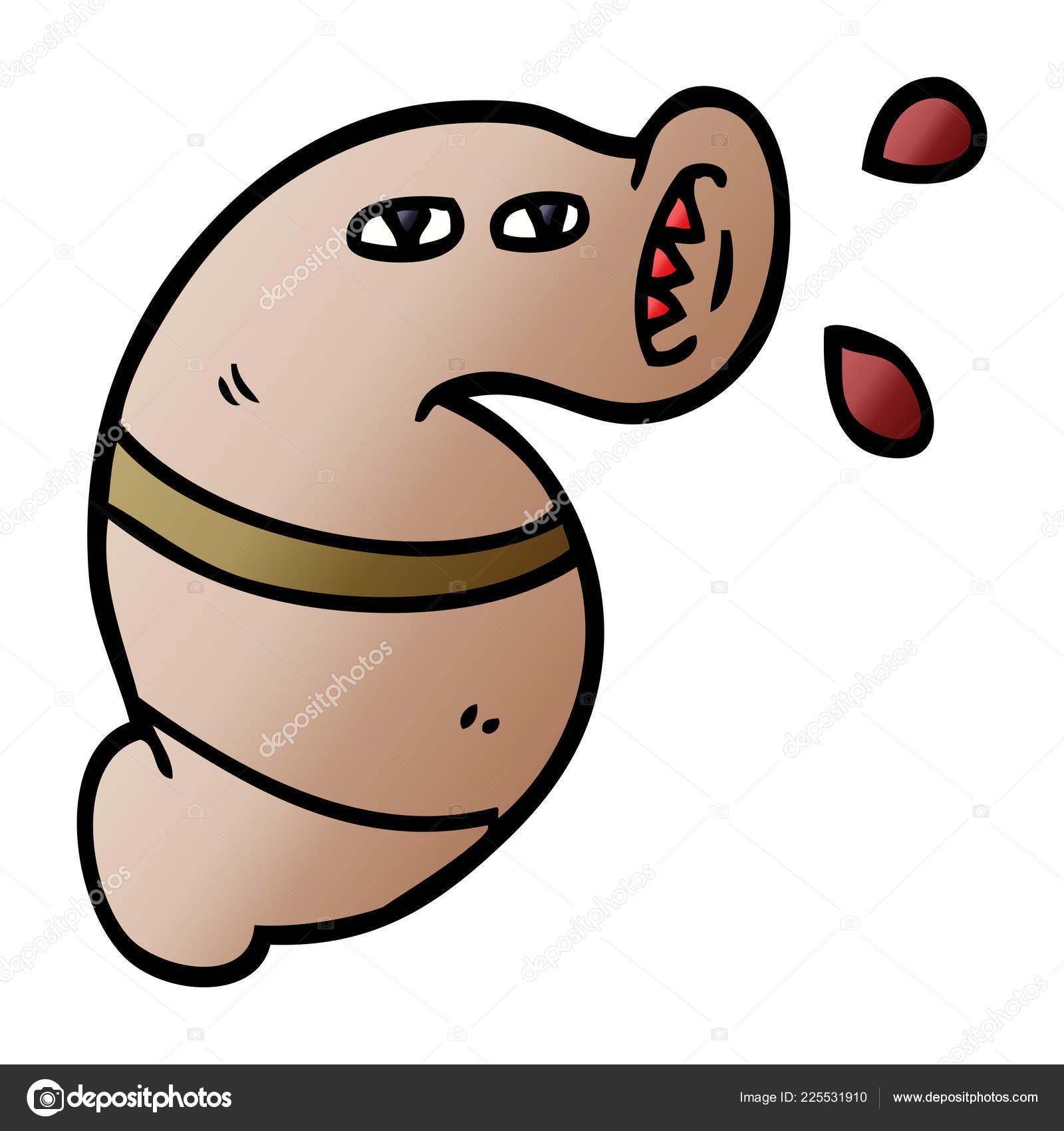 Cartoon Doodle Monster Leech Stock Vector by ©lineartestpilot 225531910