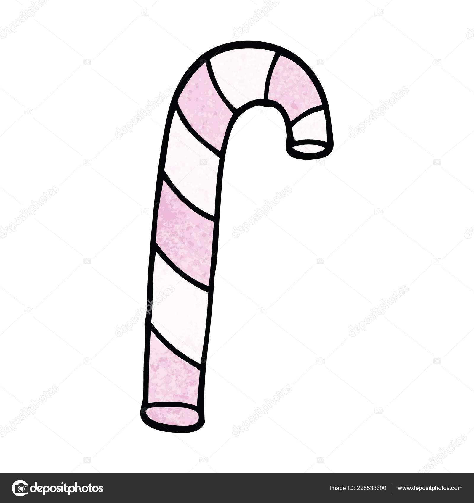 Cartoon Doodle Pink Candy Canes Stock Vector by ©lineartestpilot 225533300