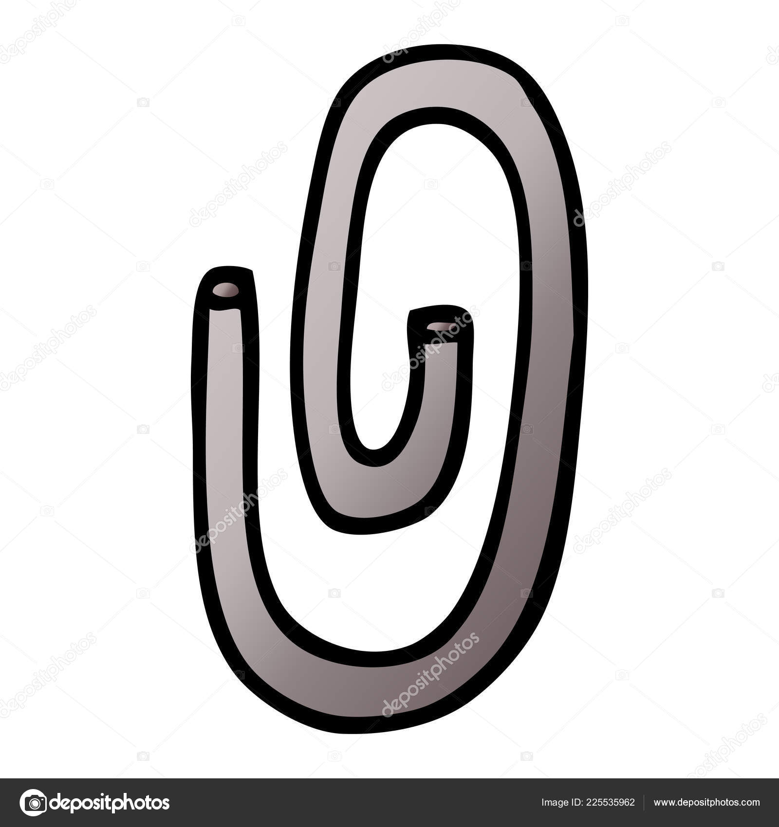 Cartoon Doodle Paper Clip Stock Vector by ©lineartestpilot 225535962