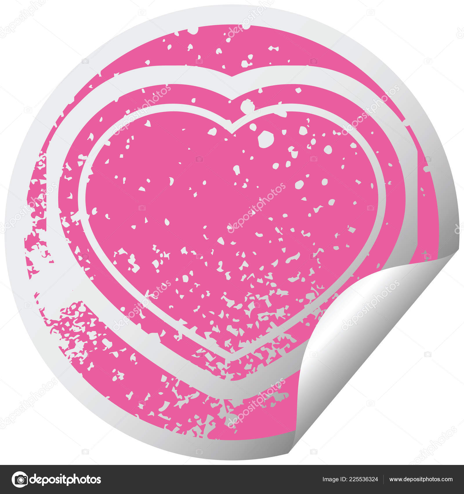 Heart Symbol Graphic Distressed Sticker Illustration Icon ⬇ Vector ...