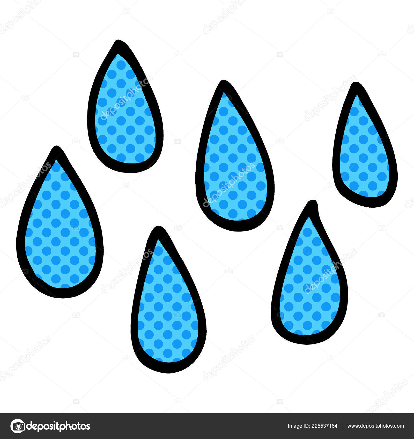 Raindrops Cartoon
