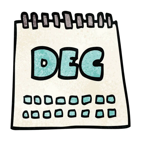 Cartoon Doodle Calendar Showing Month December Stock Vector by ...