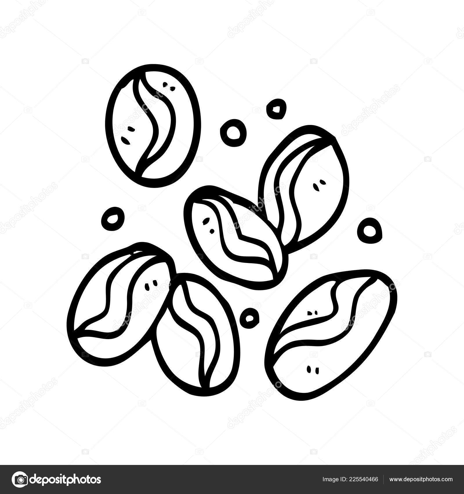 Line Drawing Cartoon Coffee Beans Stock Vector by ©lineartestpilot ...
