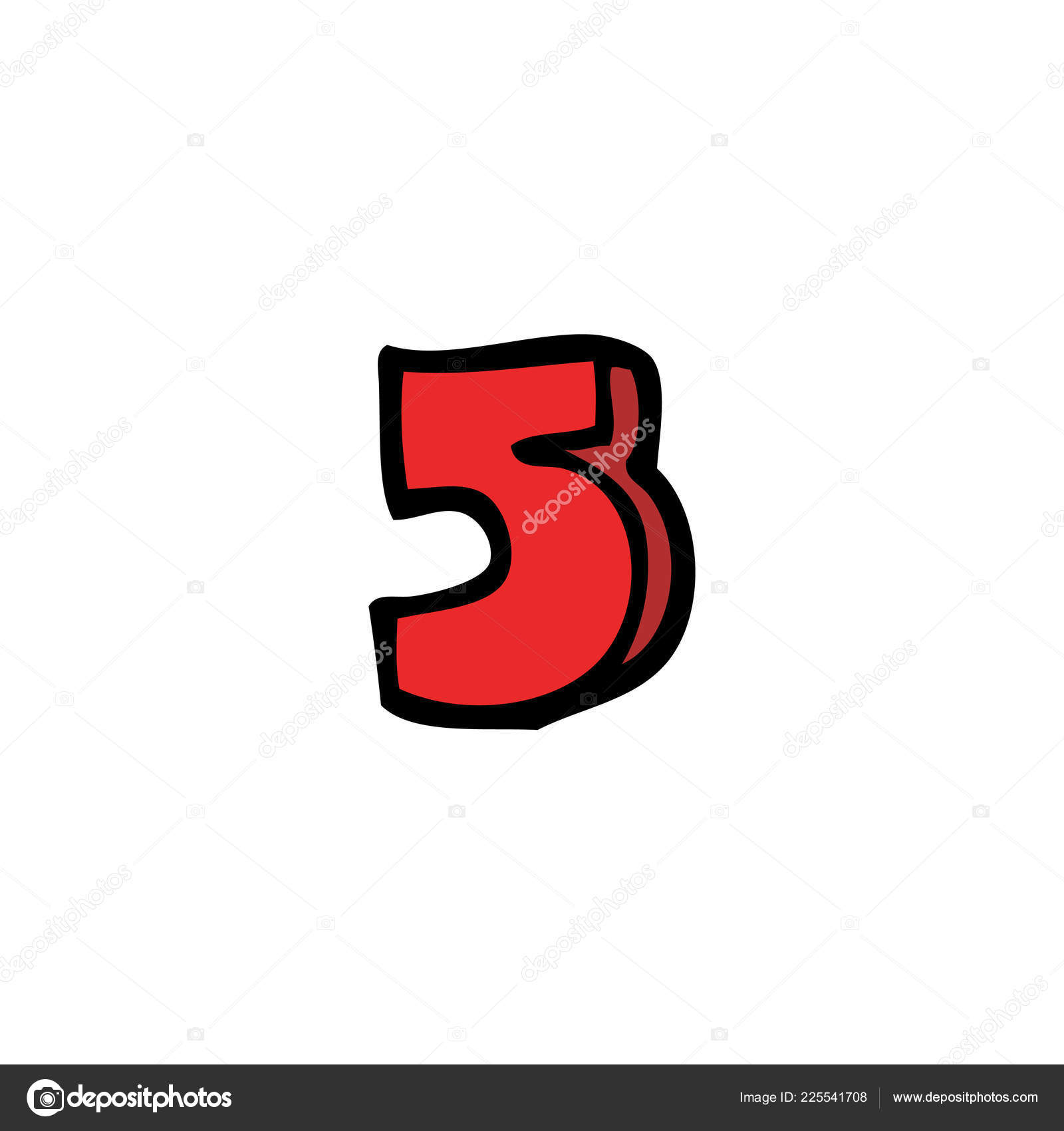 Cartoon Doodle Number Stock Vector Image by ©lineartestpilot #225541708