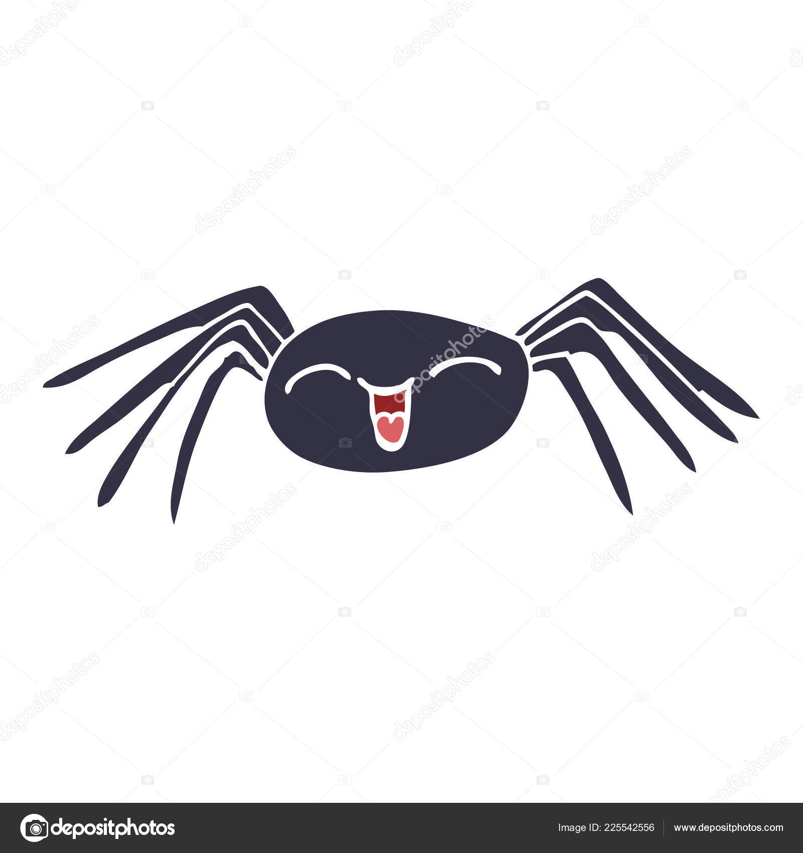 Cartoon Doodle Happy Spider Stock Vector Image by ©lineartestpilot ...