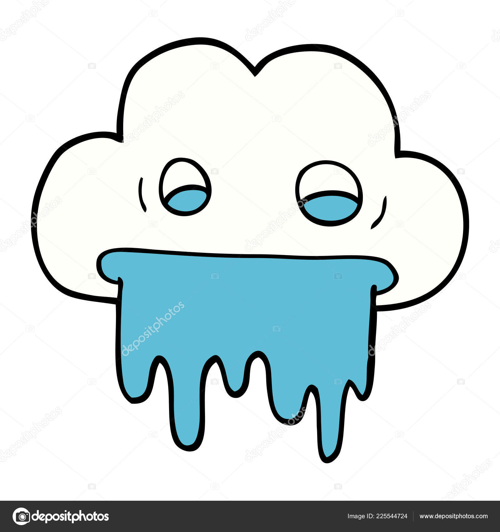 Cartoon Doodle Rain Cloud Stock Vector by ©lineartestpilot 225544724