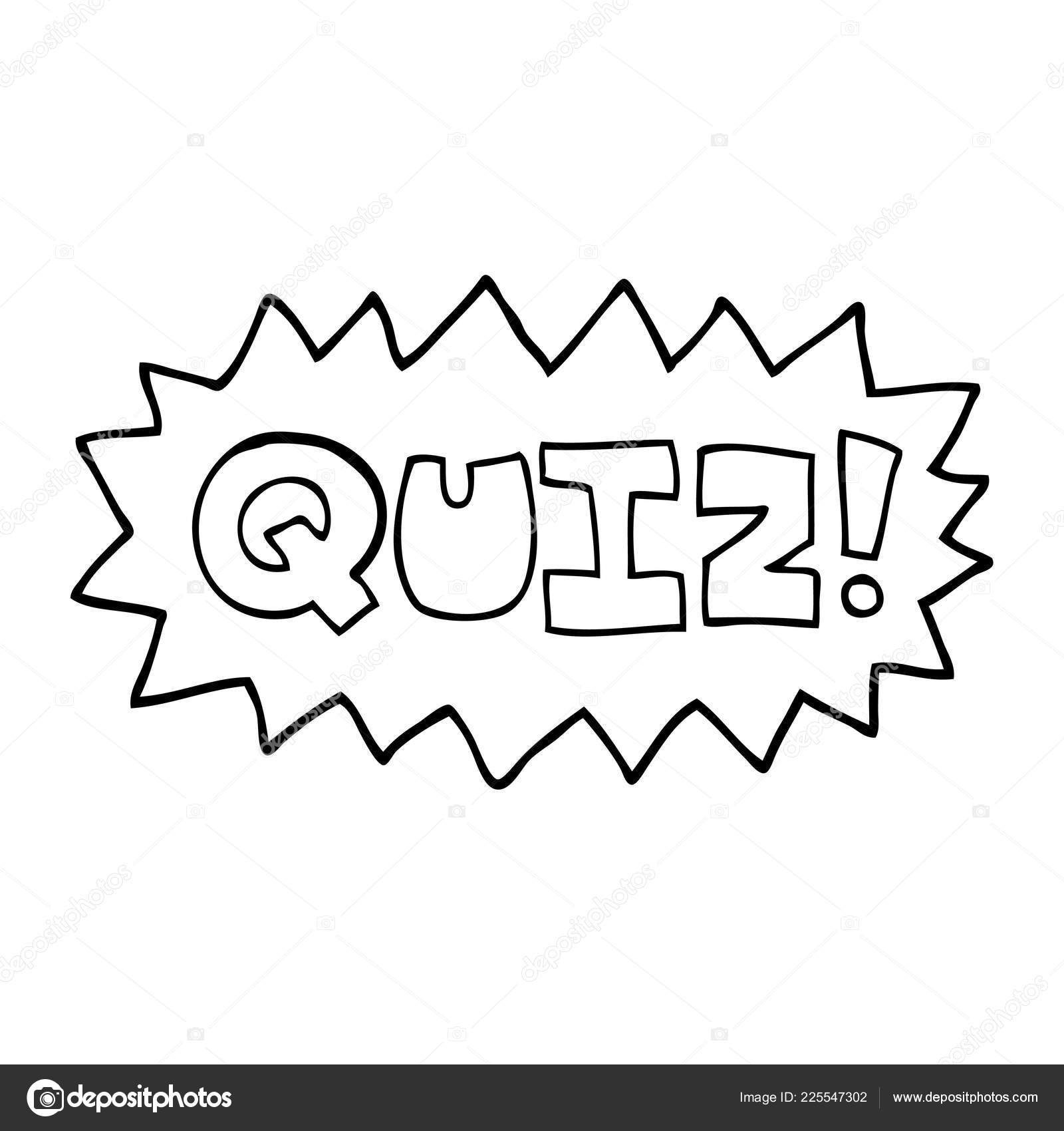 Line Drawing Cartoon Quiz Sign Stock Vector by ©lineartestpilot 225547302