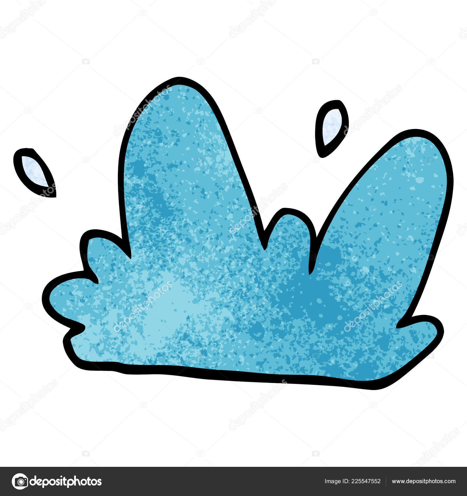 Cartoon Doodle Water Splash Stock Vector by ©lineartestpilot 225547552