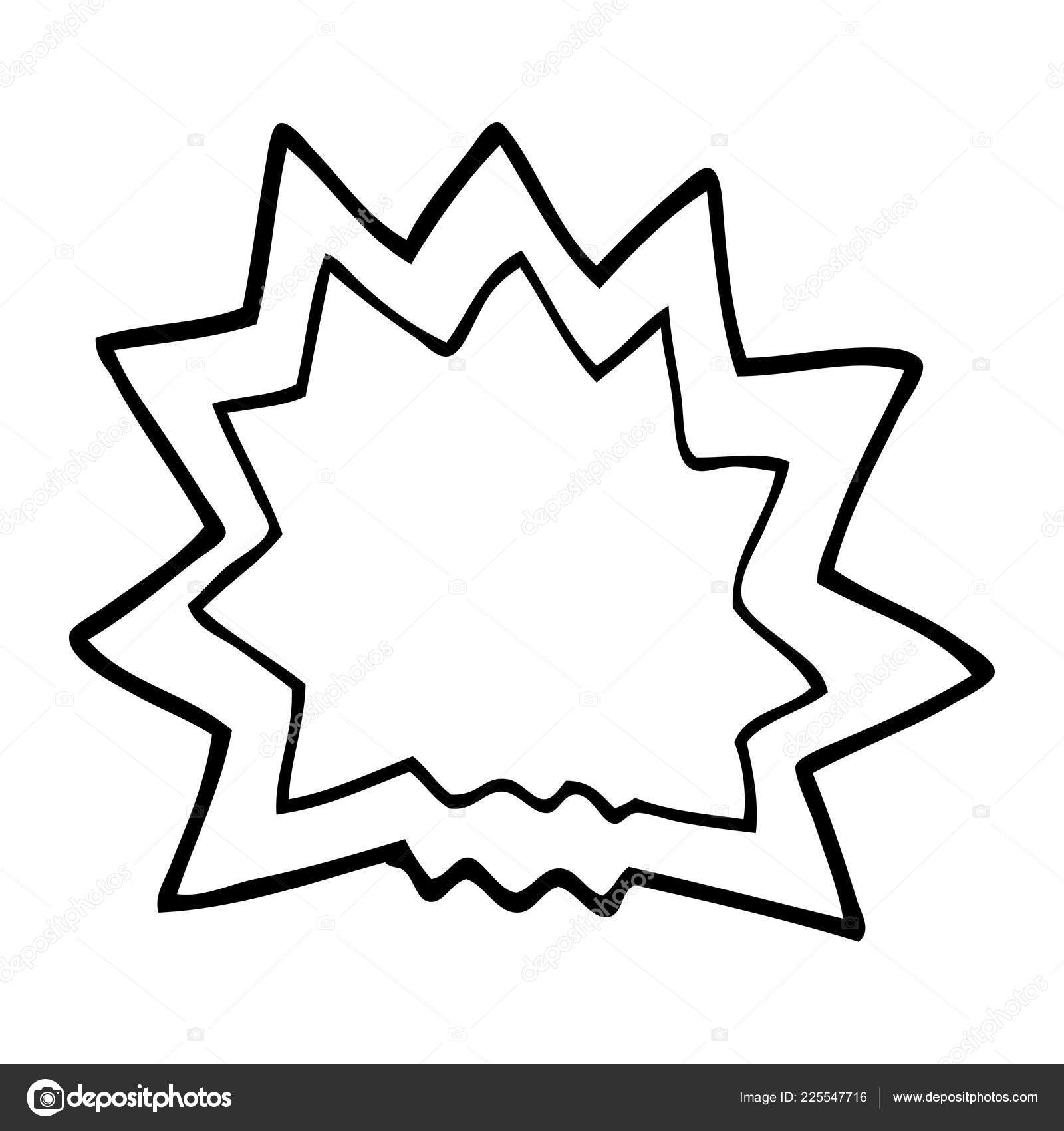 Line Drawing Cartoon Explosion Stock Vector by ©lineartestpilot 225547716