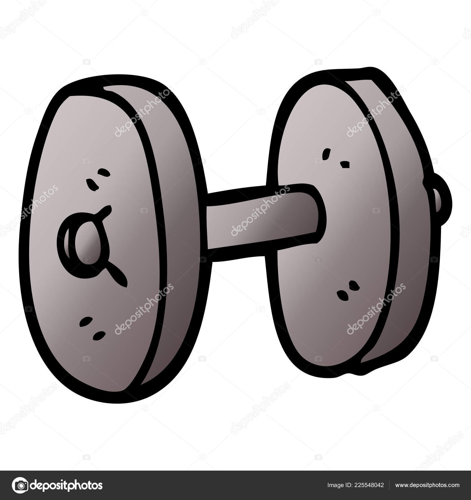 Cartoon Doodle Gym Weights ⬇ Vector Image by © lineartestpilot | Vector ...