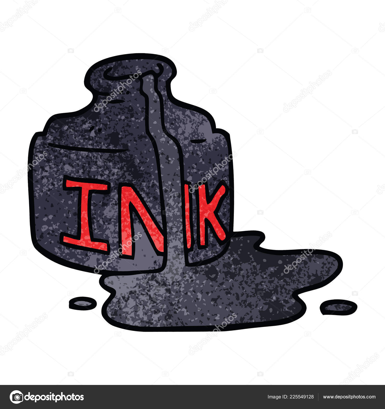 Cartoon Doodle Spilled Ink Bottle Stock Illustration by ... Cartoon Doodle Spilled Ink Bottle Stock Illustration by ...