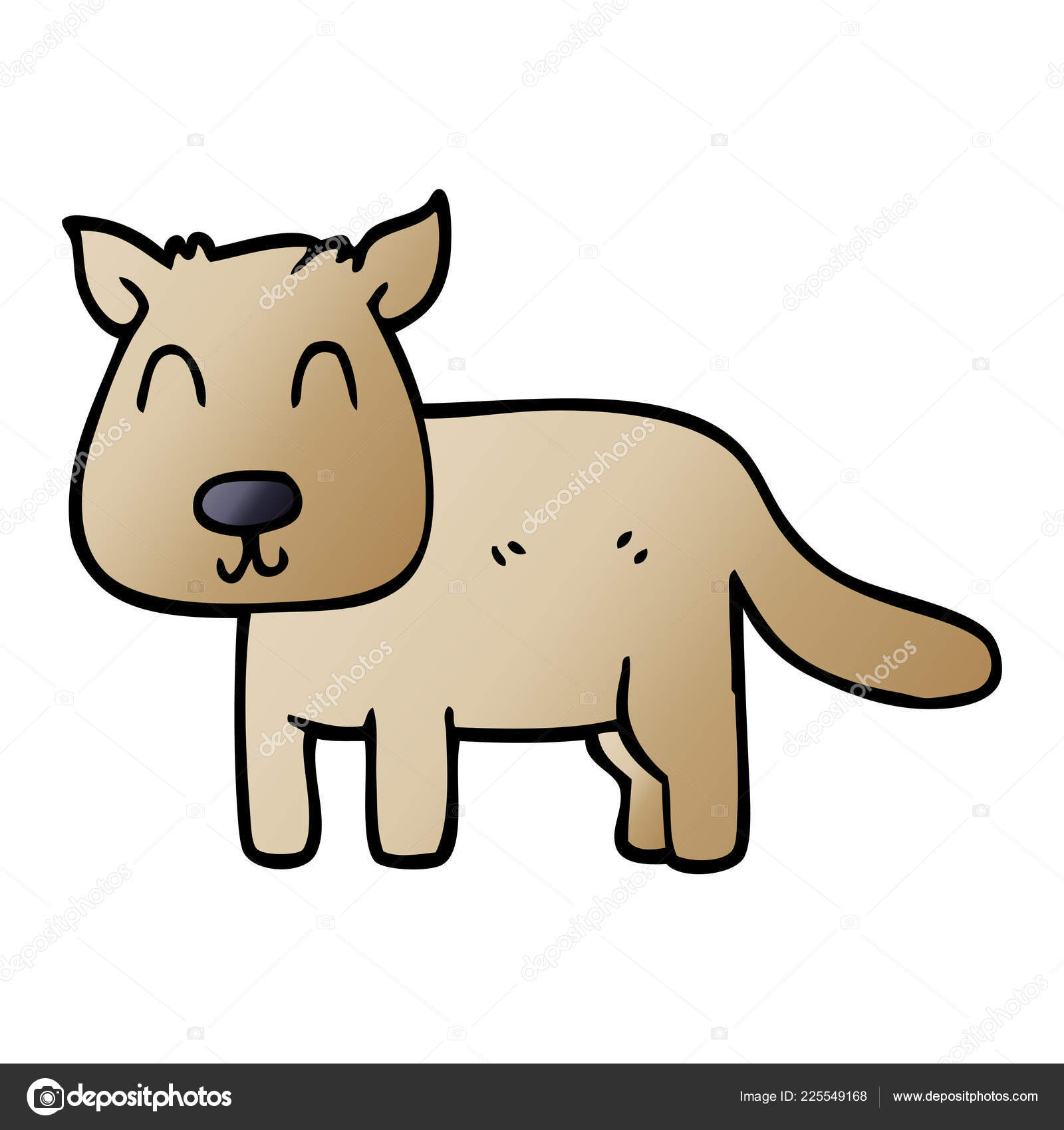 Cartoon Doodle Calm Dog Stock Vector by ©lineartestpilot 225549168