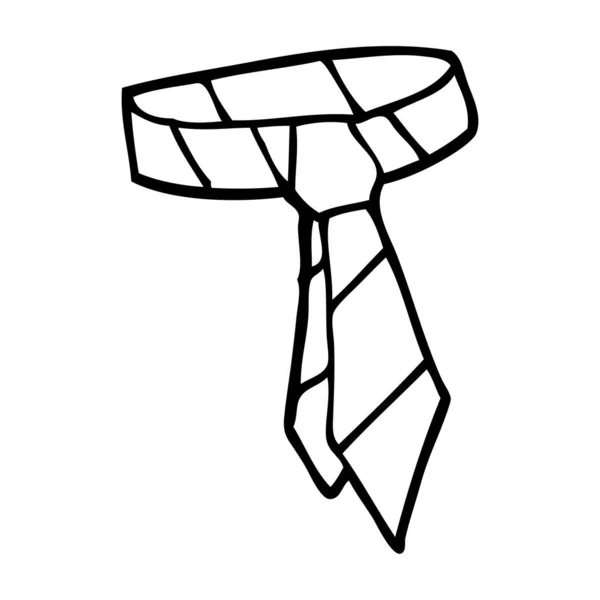 Cartoon tie drawing | Line Drawing Cartoon Tie — Stock Vector ...
