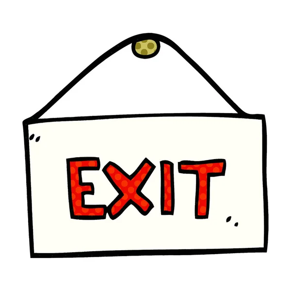 Cartoon exit sign Stock Vector by ©lineartestpilot 49412113