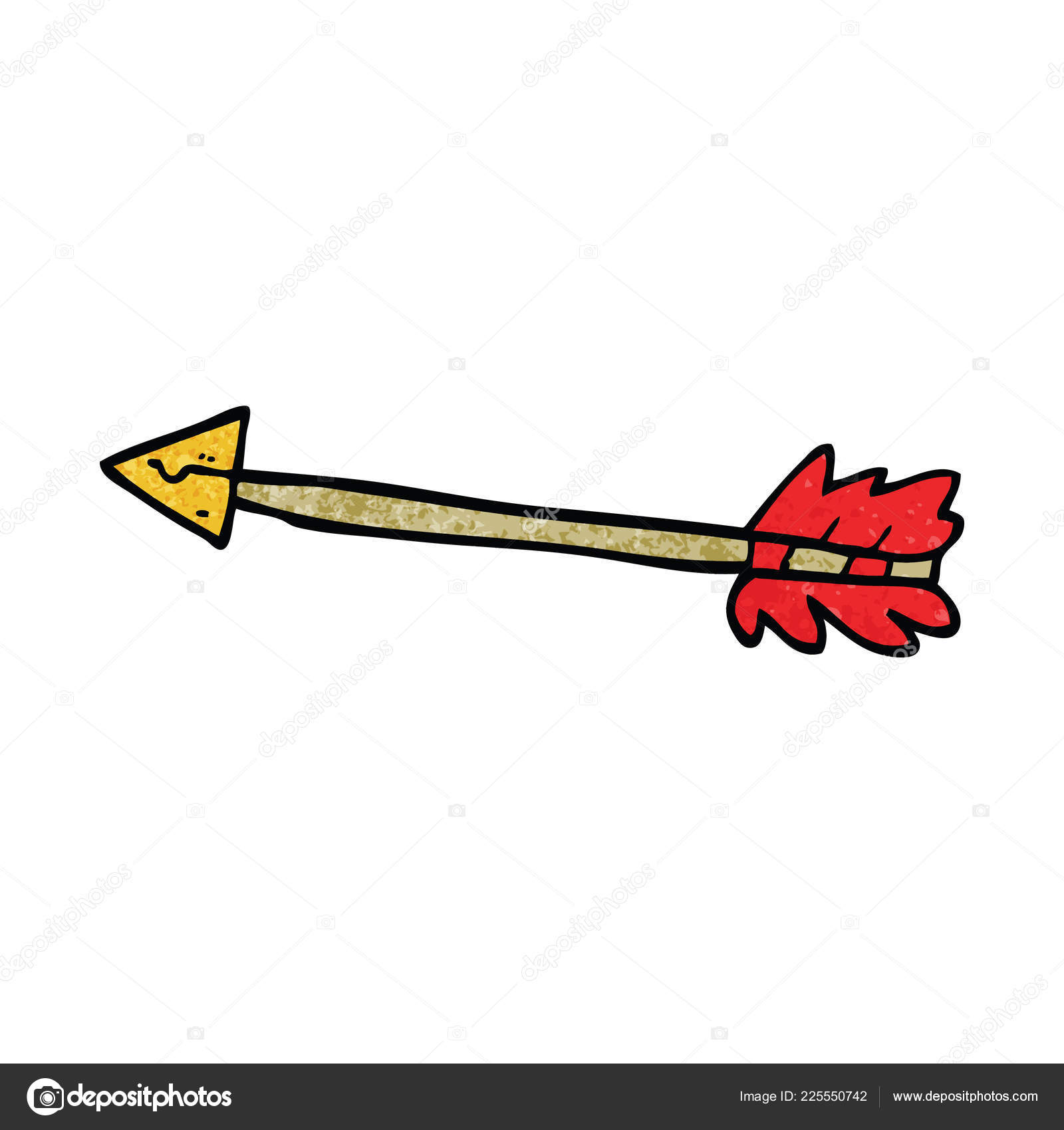 Cartoon Doodle Long Arrow Stock Vector Image by ©lineartestpilot #225550742