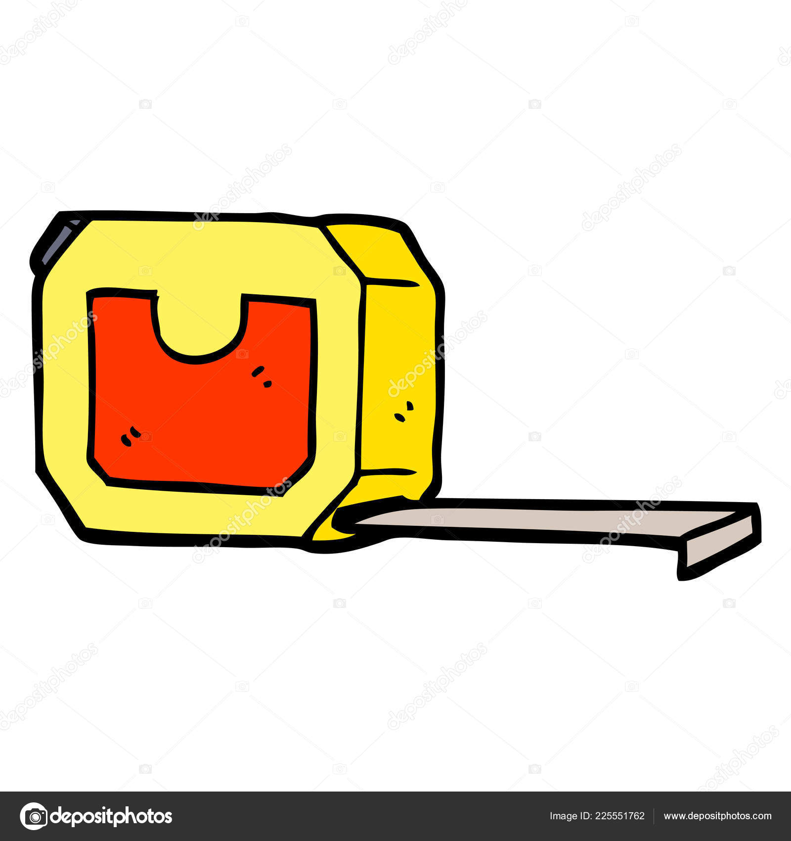 Hand Drawn Doodle Style Cartoon Measuring Tape Stock Vector Image by ...