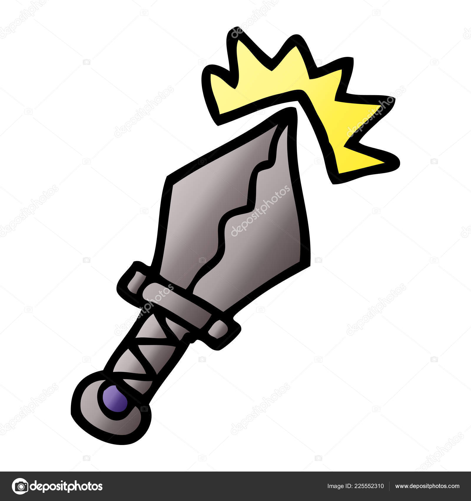 Cartoon Doodle Sharp Dagger Stock Vector by ©lineartestpilot 225552310