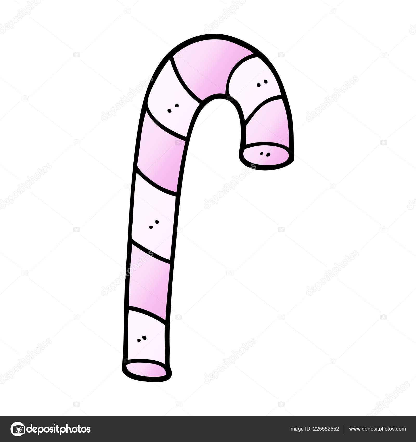 Cartoon Doodle Pink Candy Cane Stock Vector by ©lineartestpilot 225552552