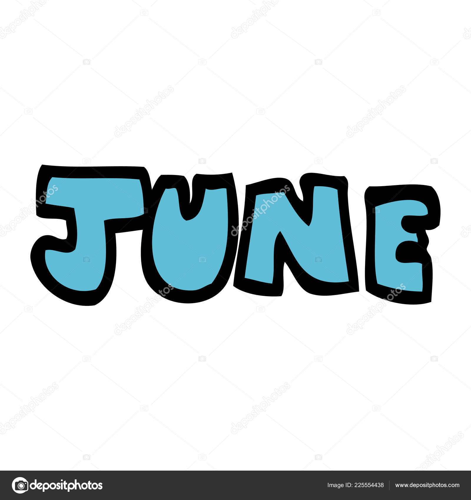 Cartoon Doodle Month June Stock Vector by ©lineartestpilot 225554438