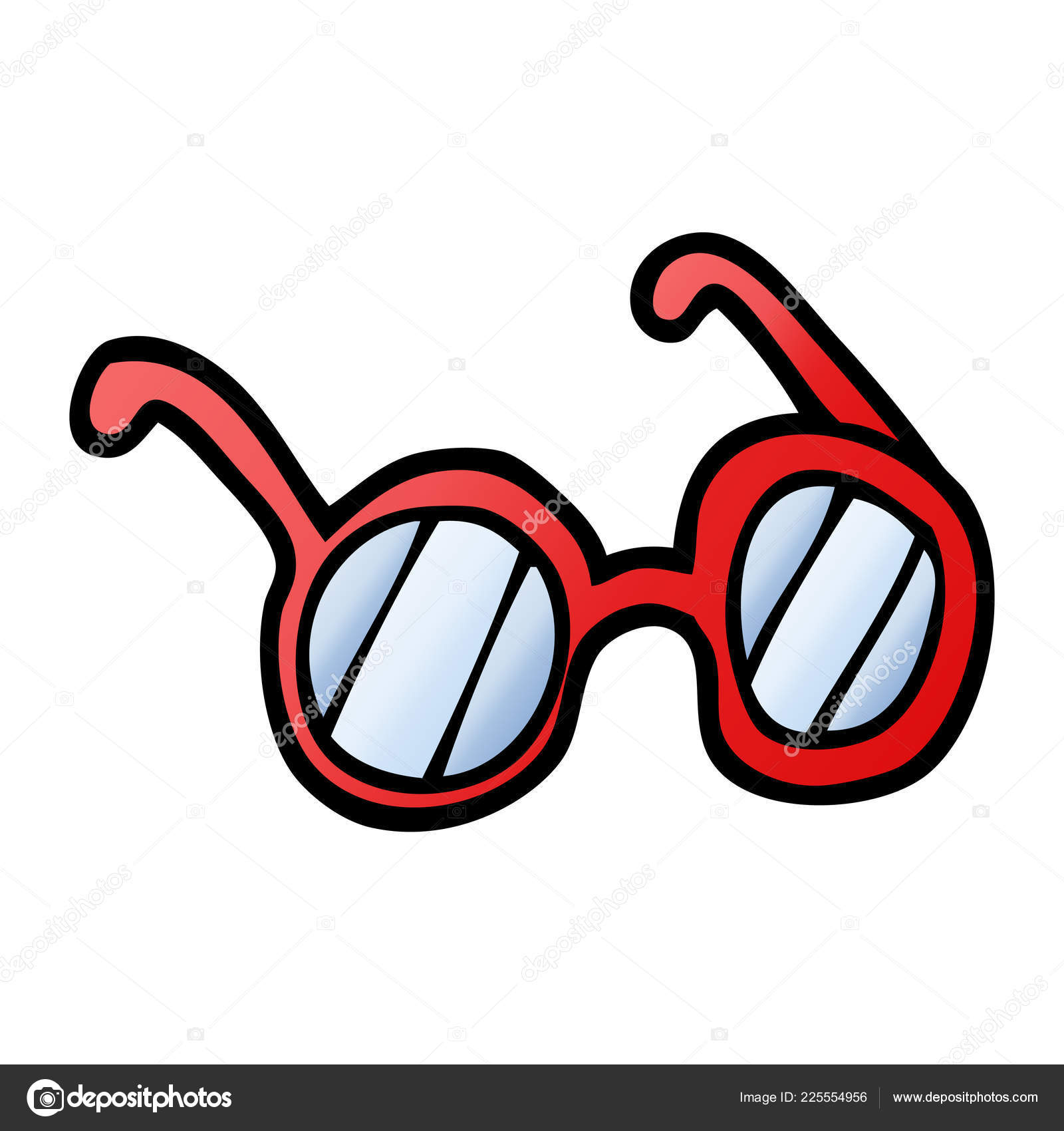 Vector Gradient Illustration Cartoon Spectacles Stock Vector by ...