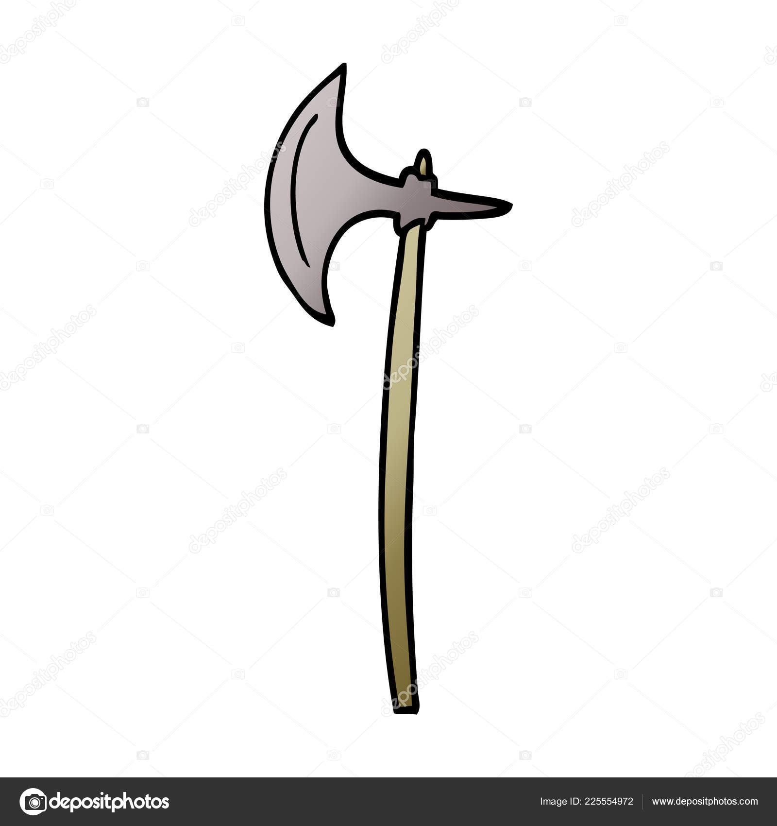 Cartoon Doodle Medieval Axe Stock Vector by ©lineartestpilot 225554972