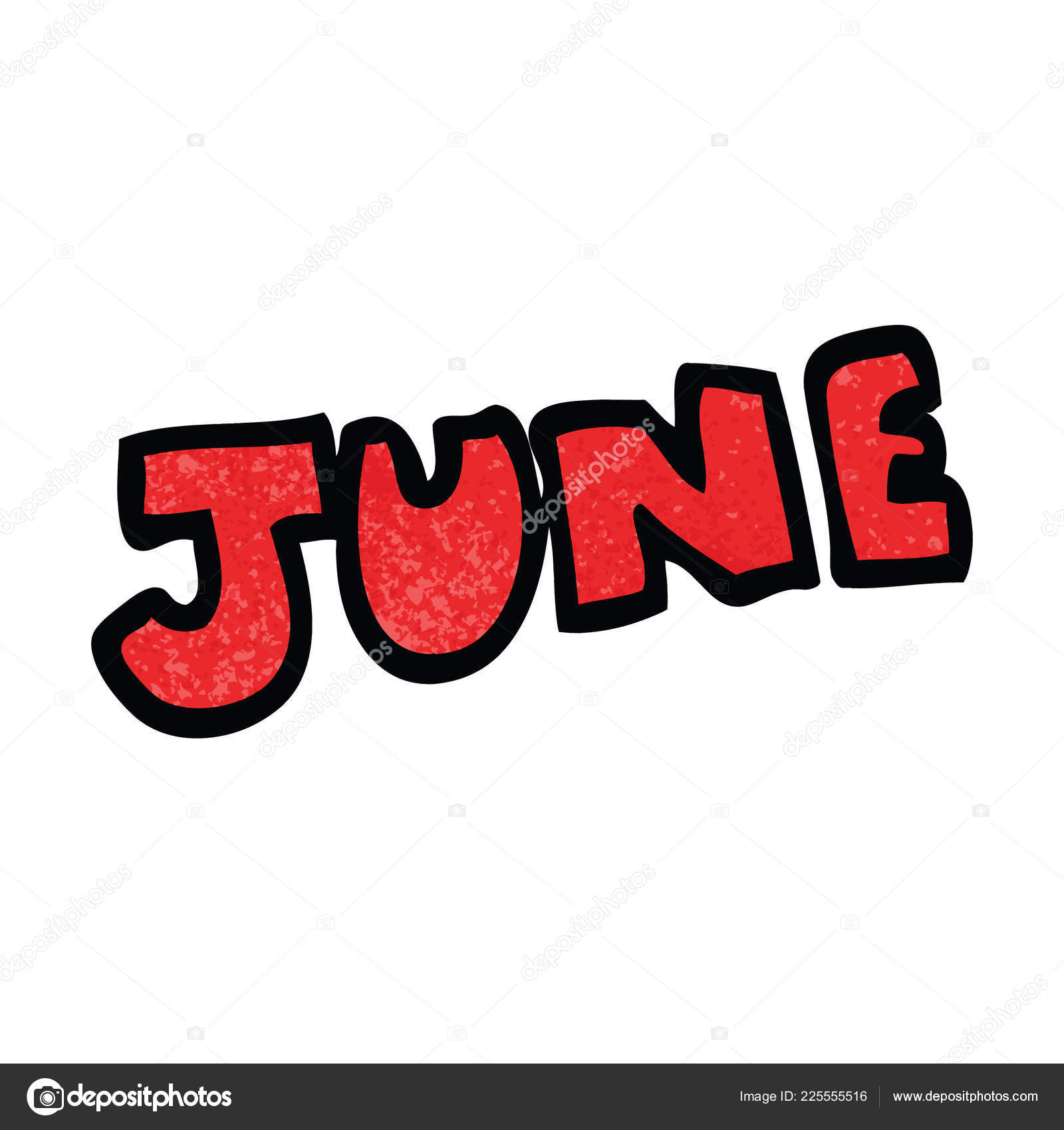 Cartoon Doodle Month June Stock Vector by ©lineartestpilot 225555516
