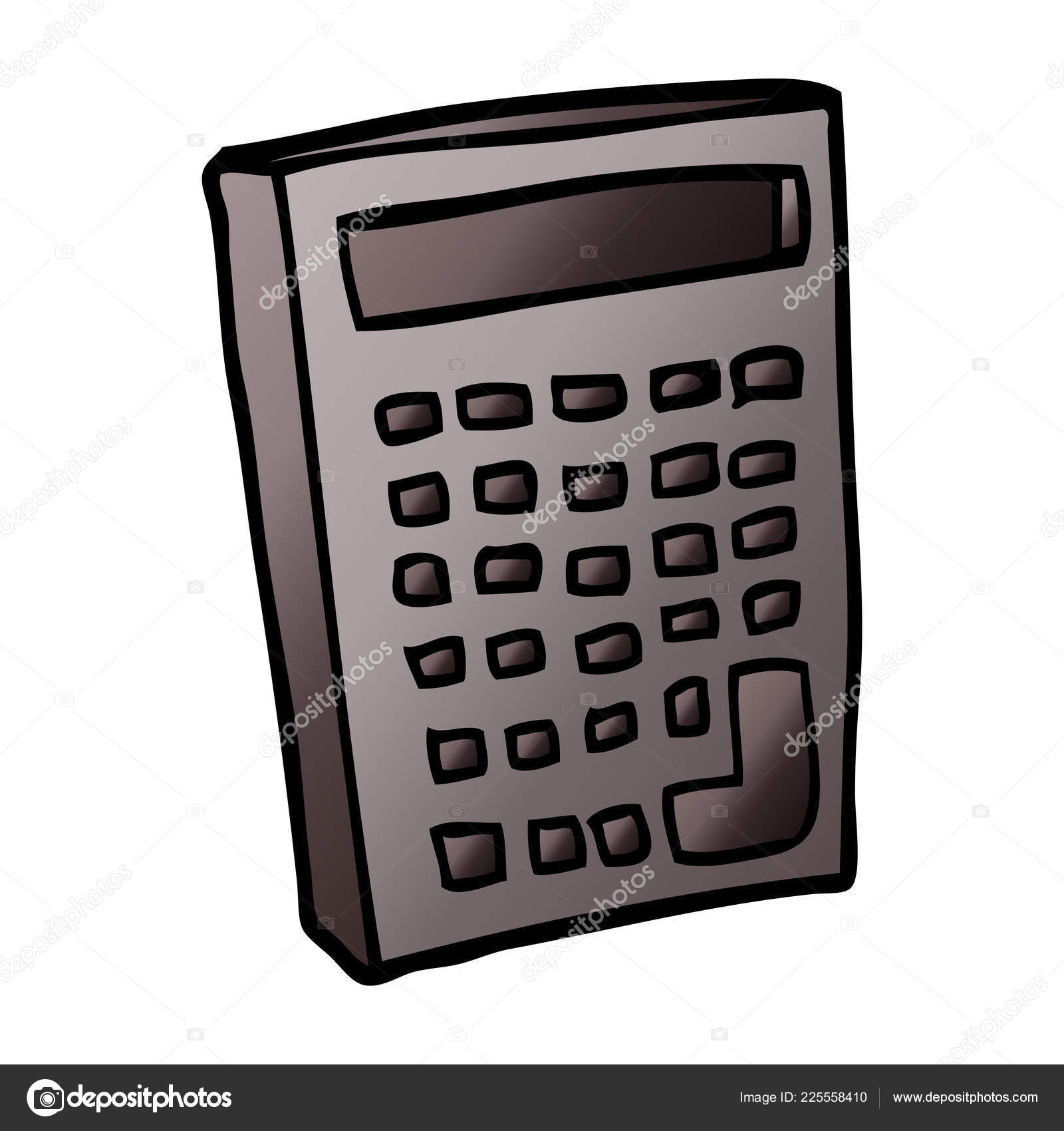 Garabato Dibujos Animados Una Calculadora Vector de stock por ...