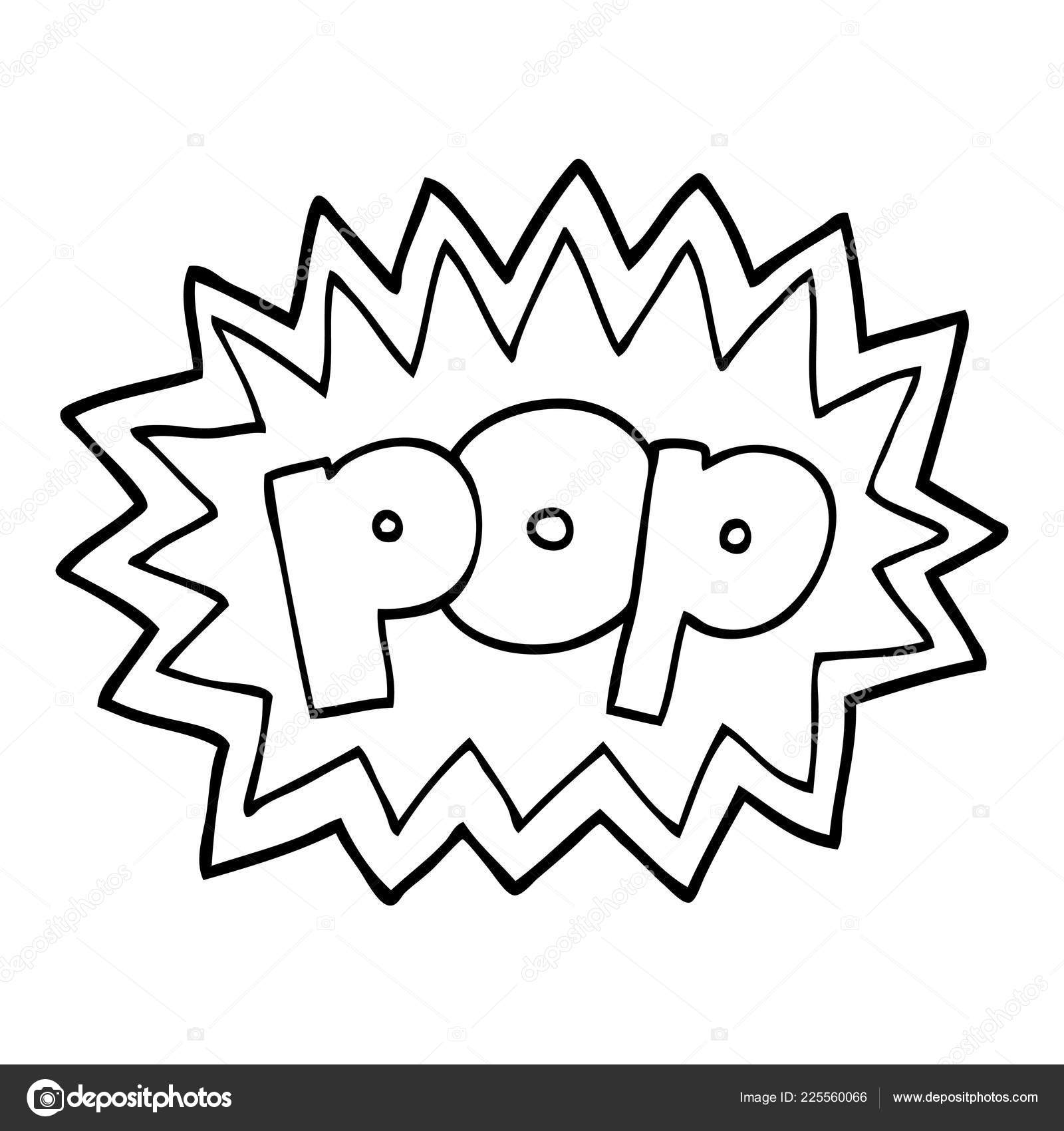 Black White Cartoon Pop Symbol Stock Vector Image by ©lineartestpilot ...